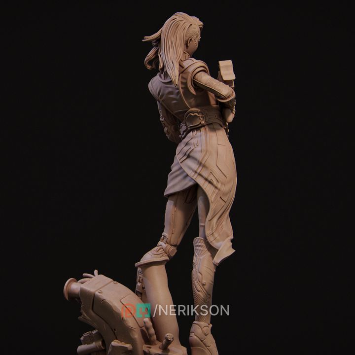 3D Printable Aryn The Sniper Assassin Standing [presupported] by Nerikson